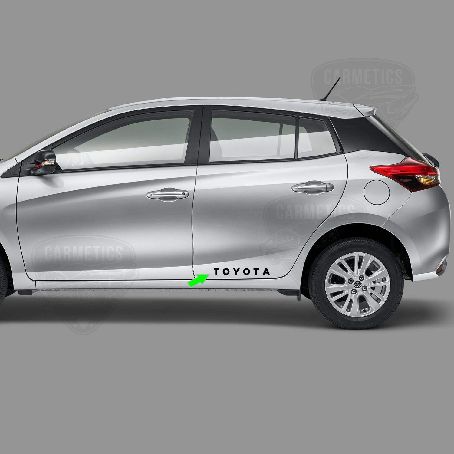 Buy CarMetics Toyota 3D Letters 3D Stickers Bonnet Logo Emblem Decals ...