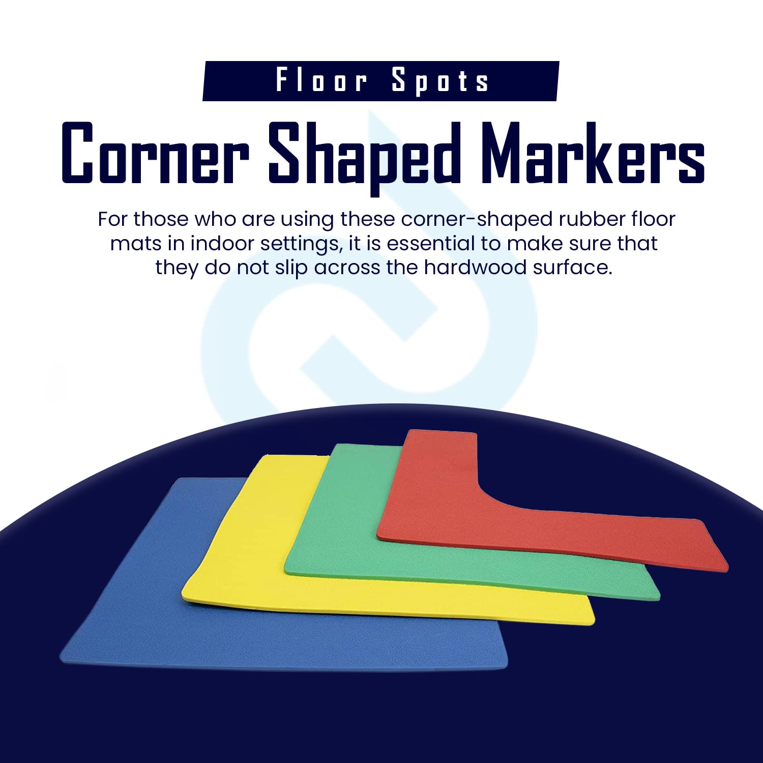 Splay Corner Shaped Rubber Markers (Set of 4) Indoor Outdoor Floor ...