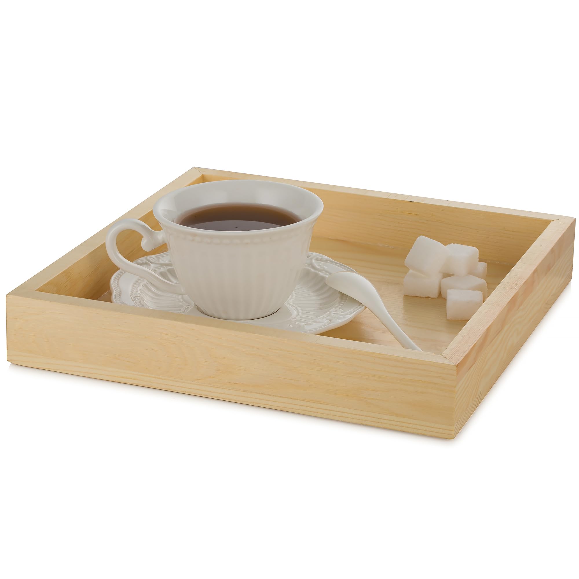 Snapklik.com : Square Wooden Ottoman Tray: Small Square Tray Torched ...