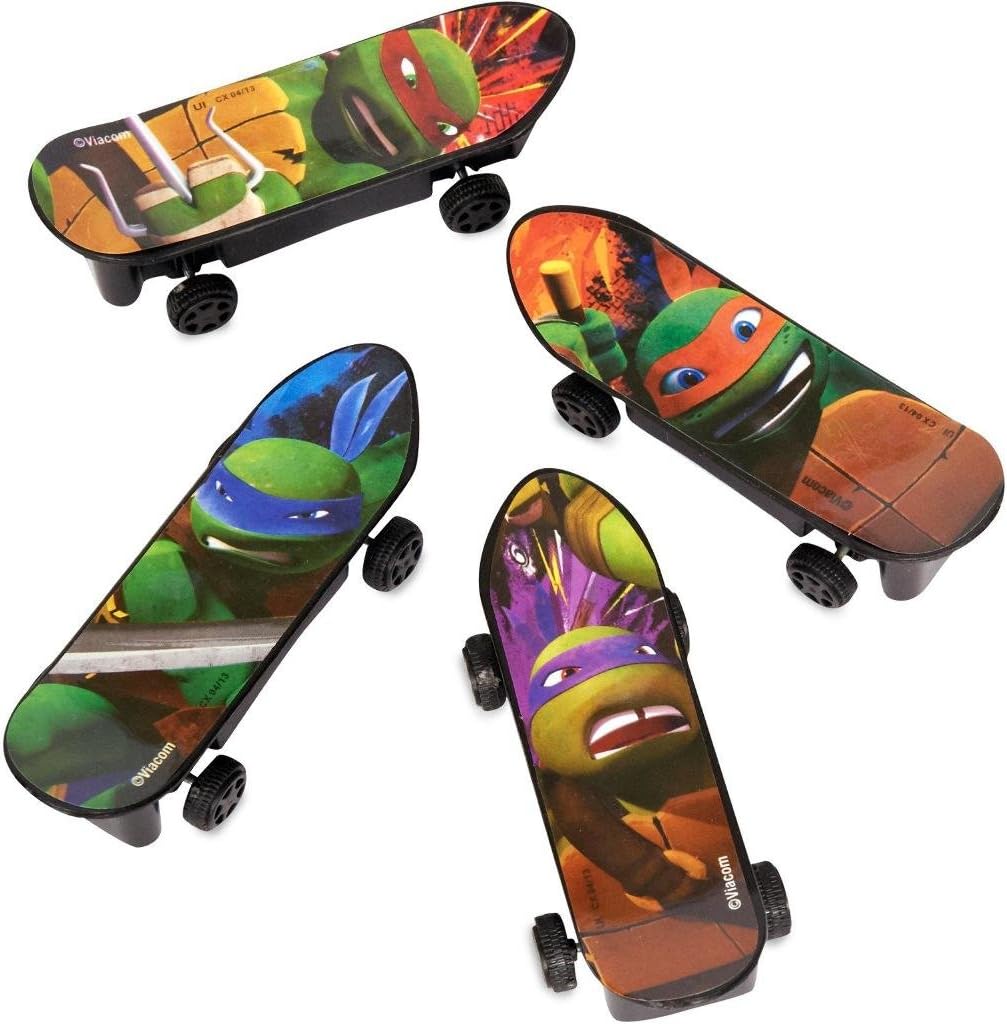 Amazon.com: Mini Teenage Mutant Ninja Turtles Skateboard Party Favors ...