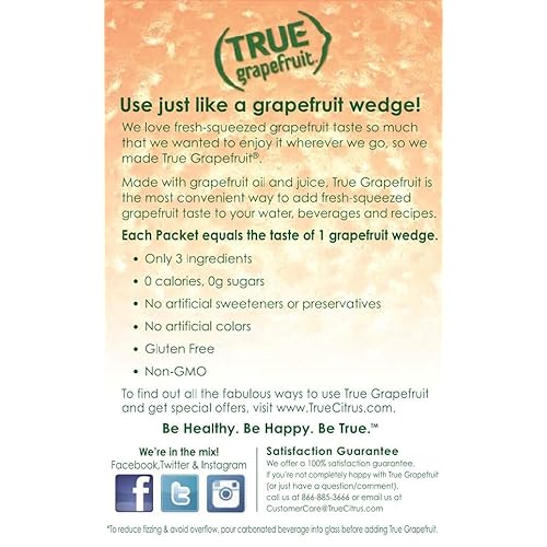 Snapklik.com : TRUE GRAPEFRUIT Water Enhancer (32 Packets)Zero Calorie Unsweetened Water ...