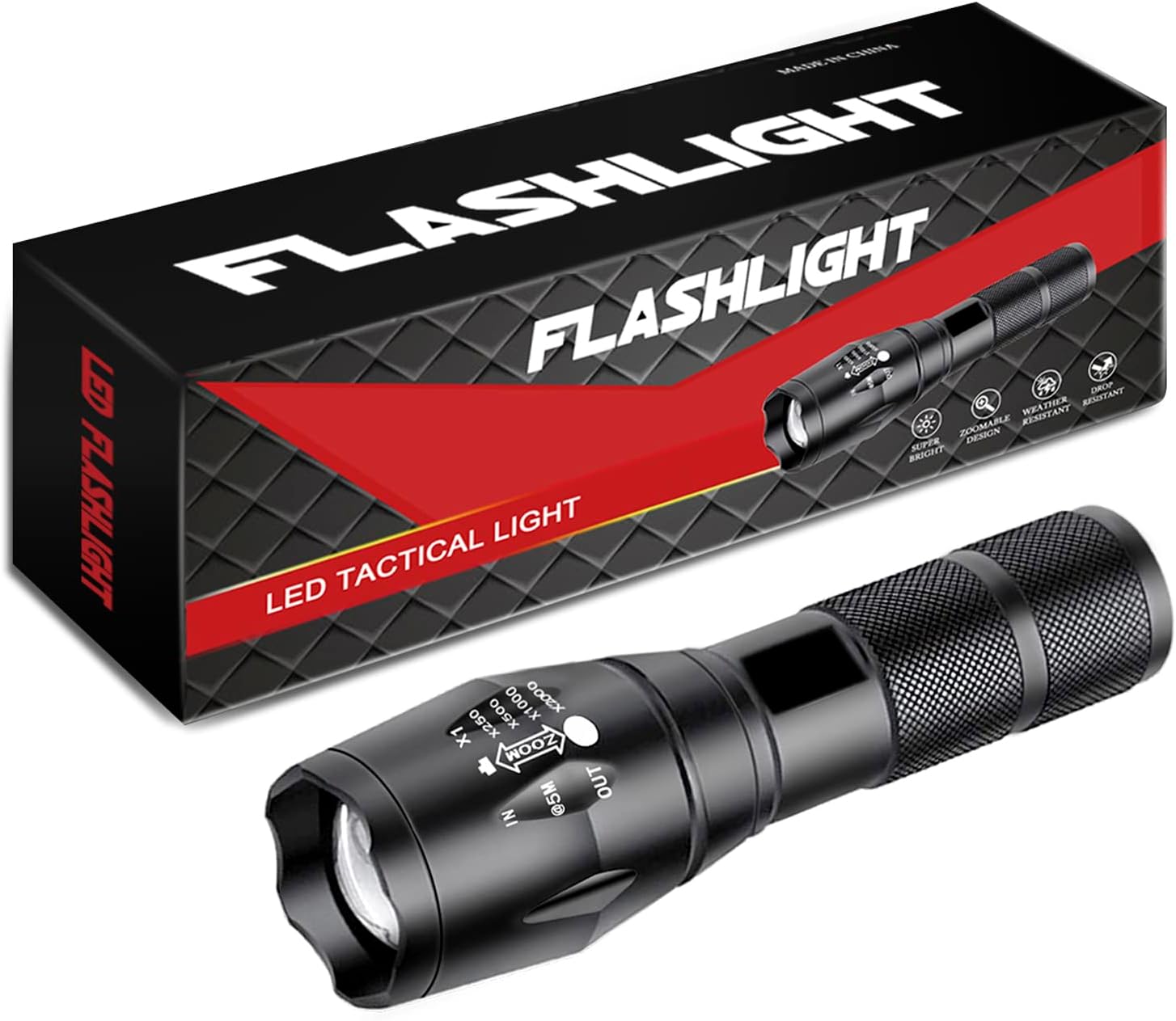 Amazon.com: Akaho LED Tactical Flashlight, High Lumen Handheld ...