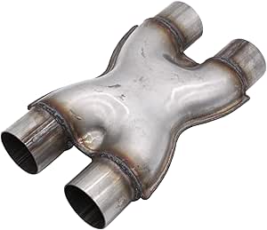 Amazon.com: YUCHENSHLP Universal Crossover X Pipe Dual 2.25" In/Out ...