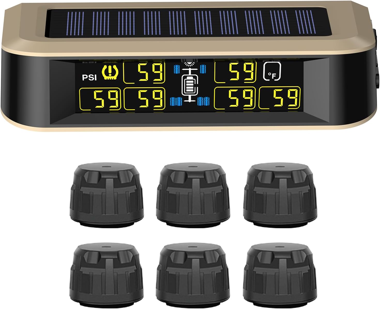 Amazon.com: B-Qtech Tire Pressure Monitoring System Solar RV TPMS, 4/6 ...