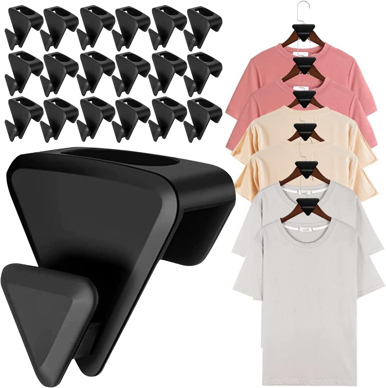 Amazon.com: CHRDVOE Triangles Hanger Hooks Premium Hanger Hooks Triple ...