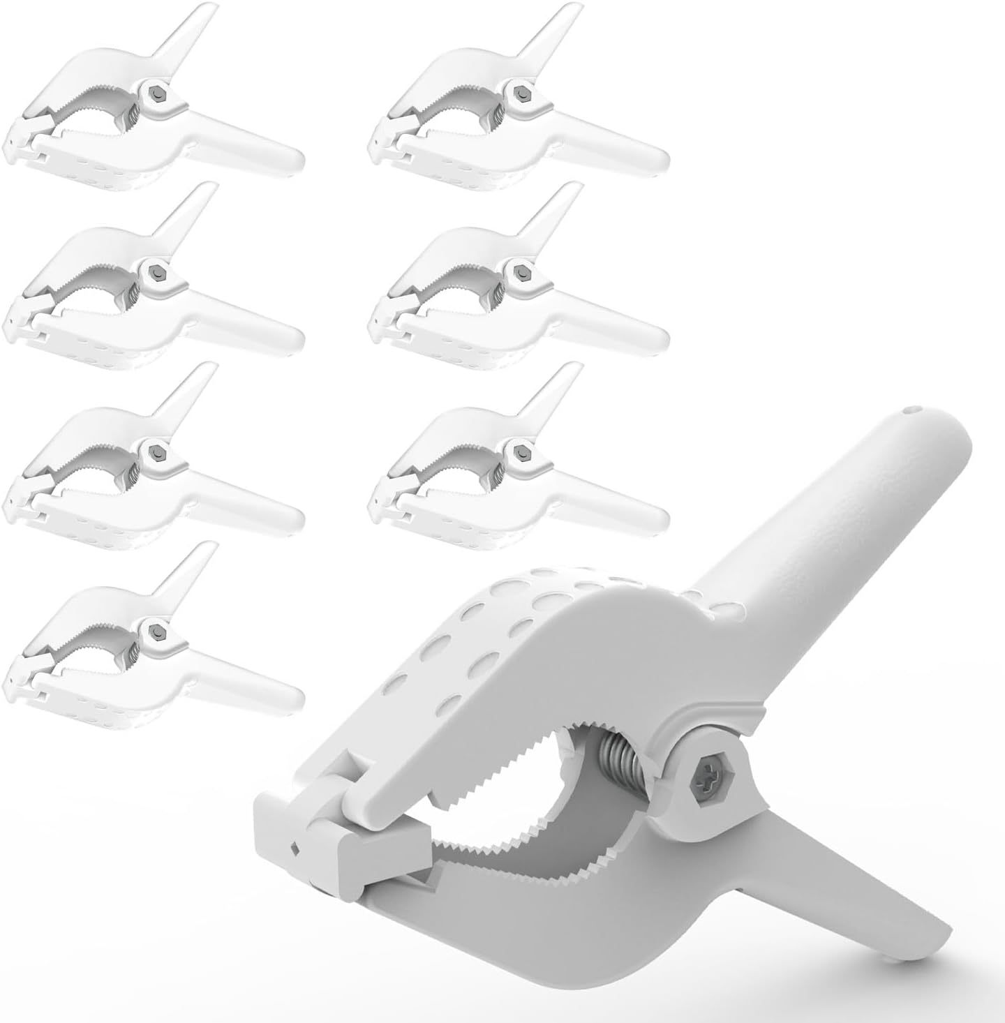 Amazon.com : LimoStudio 8 PCS White Adjustable Heavy Duty Clip for ...