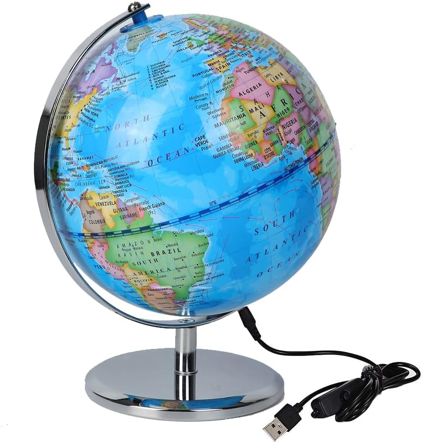 Amazon.com: Illuminated Globes for Kids - 8” Light Up World Globe With Stand, Gift Ideas for ...