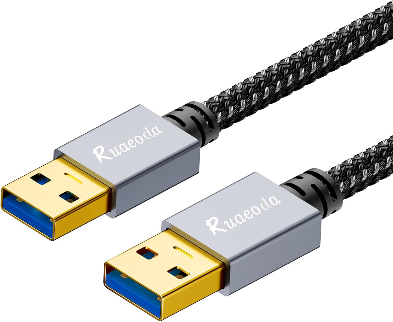 Ruaeoda USB to USB Cable 2 ft, USB 3.0 Male to Male Type A to Type A ...