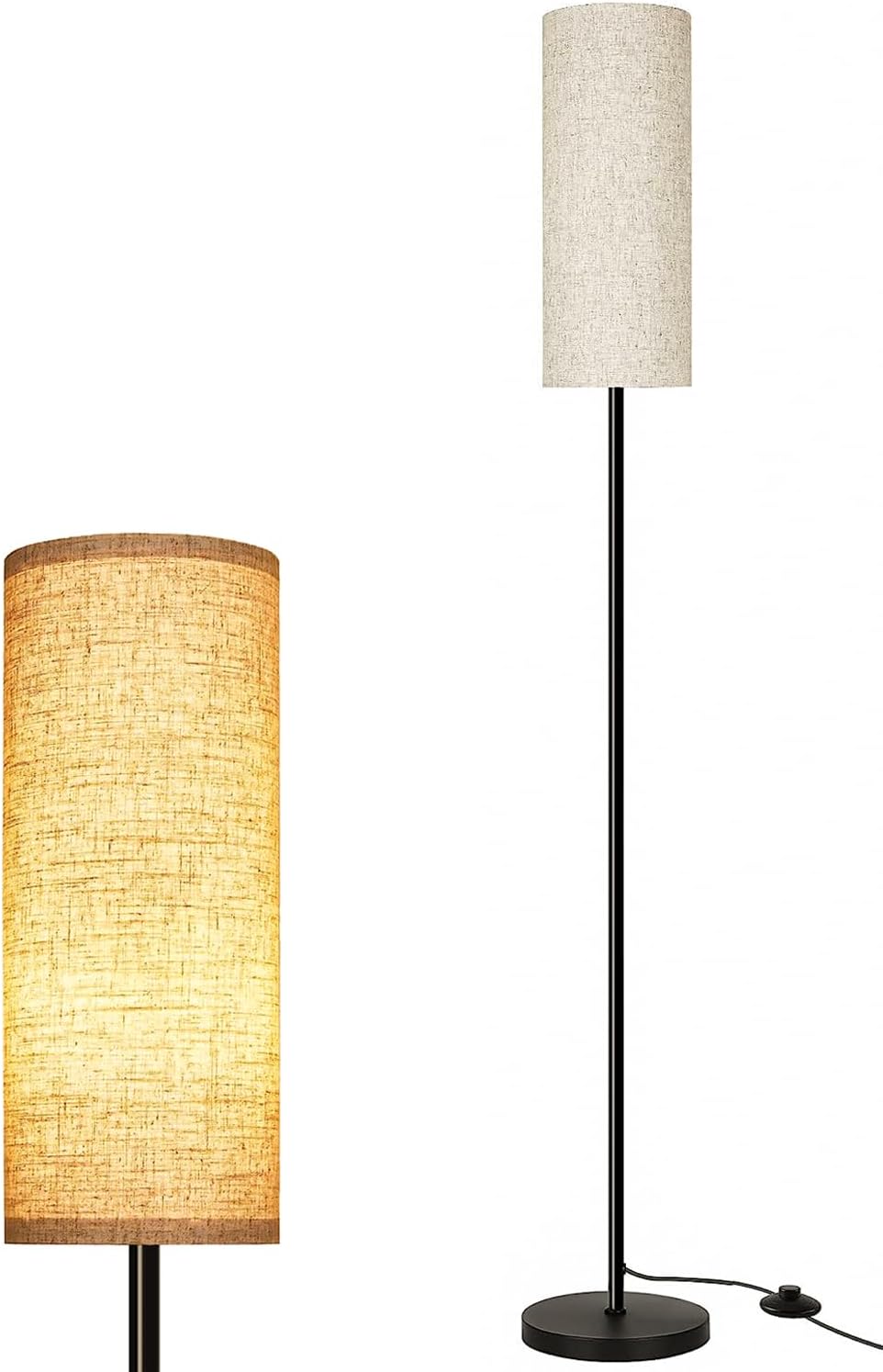 ALongdeng Floor Lamp for Living Room, Floor Lamps with Lampshade ...