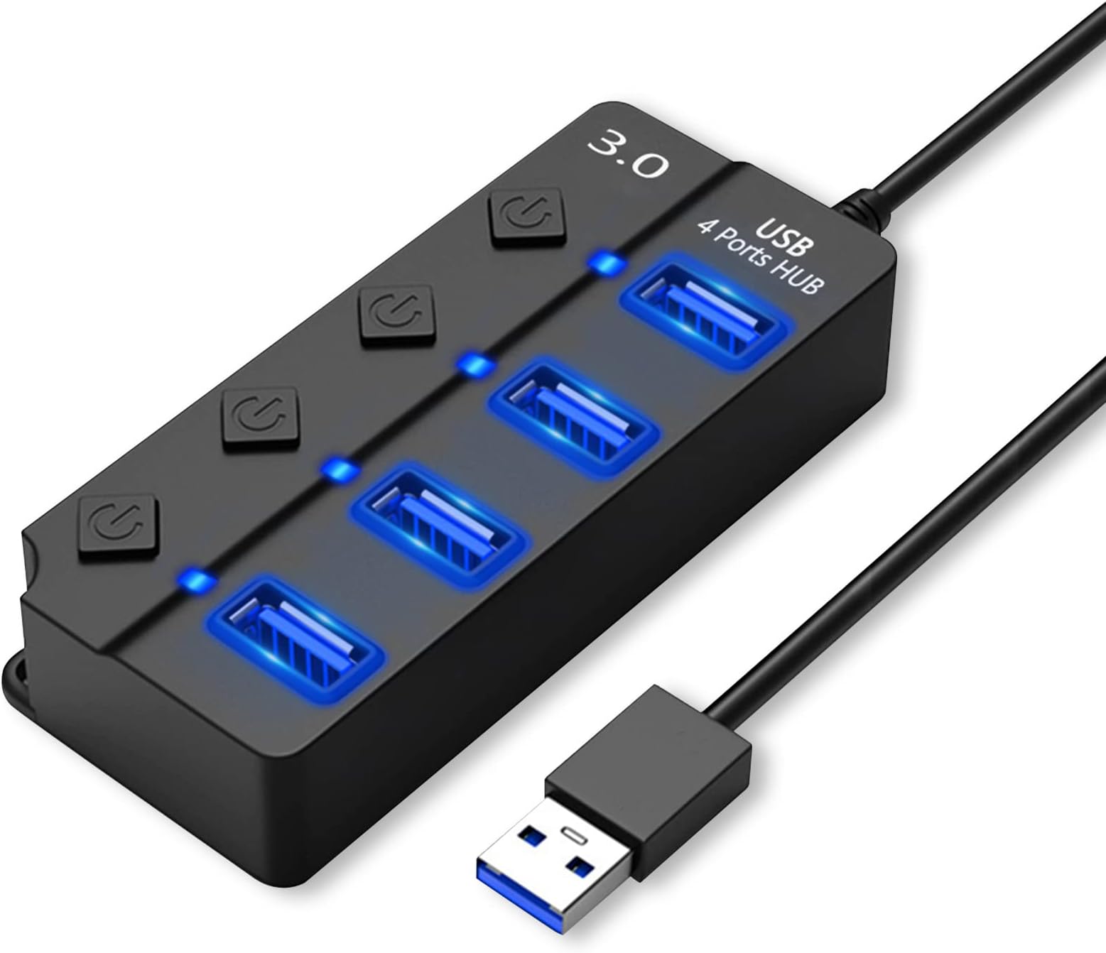 HORJOR Hub USB Sdoppiatore Multi Porta Con Interruttore Separato e Spie ...