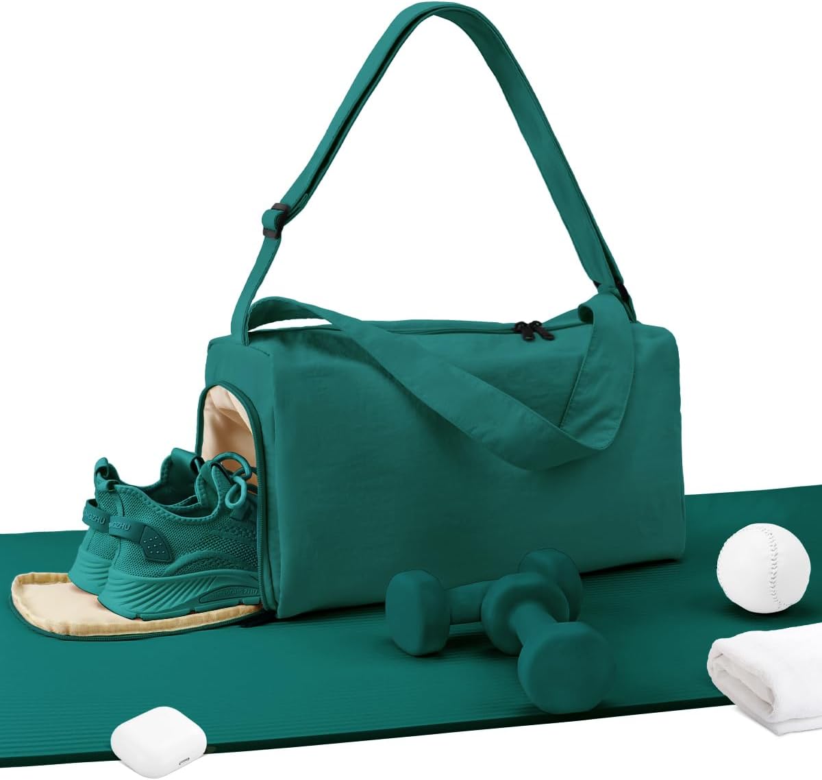 Amazon.com | Small Gym Bag for Women with Shoes Compartment, Stylish ...