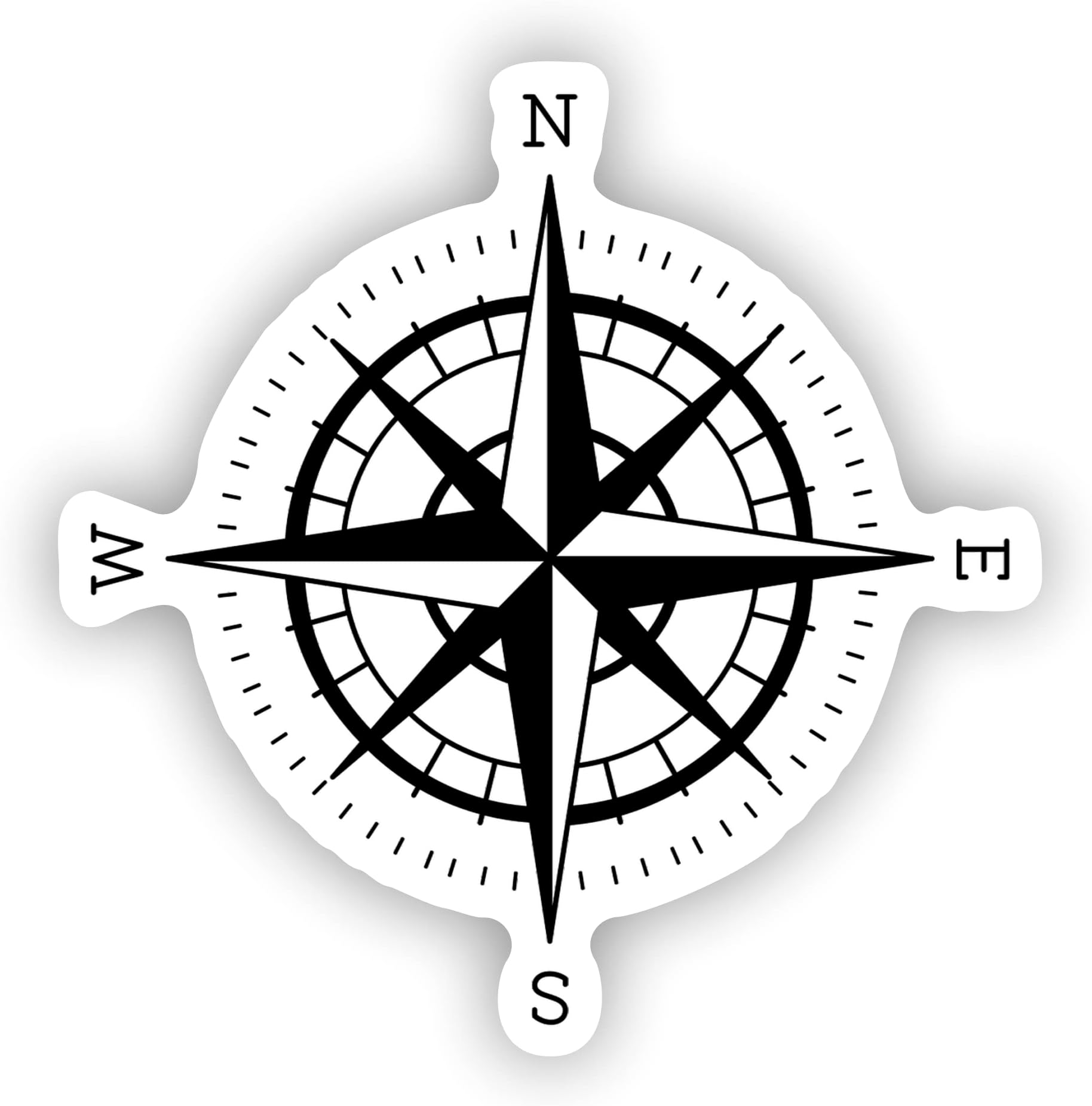 Amazon.com - Shineweb Decal Stickers for Cars NSWE Compass Vinyl ...