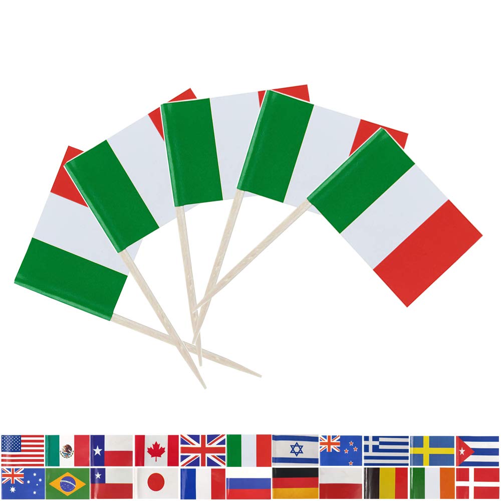 Snapklik.com : Country Italian Toothpick Flag, Italy Flags, 100 Pcs ...