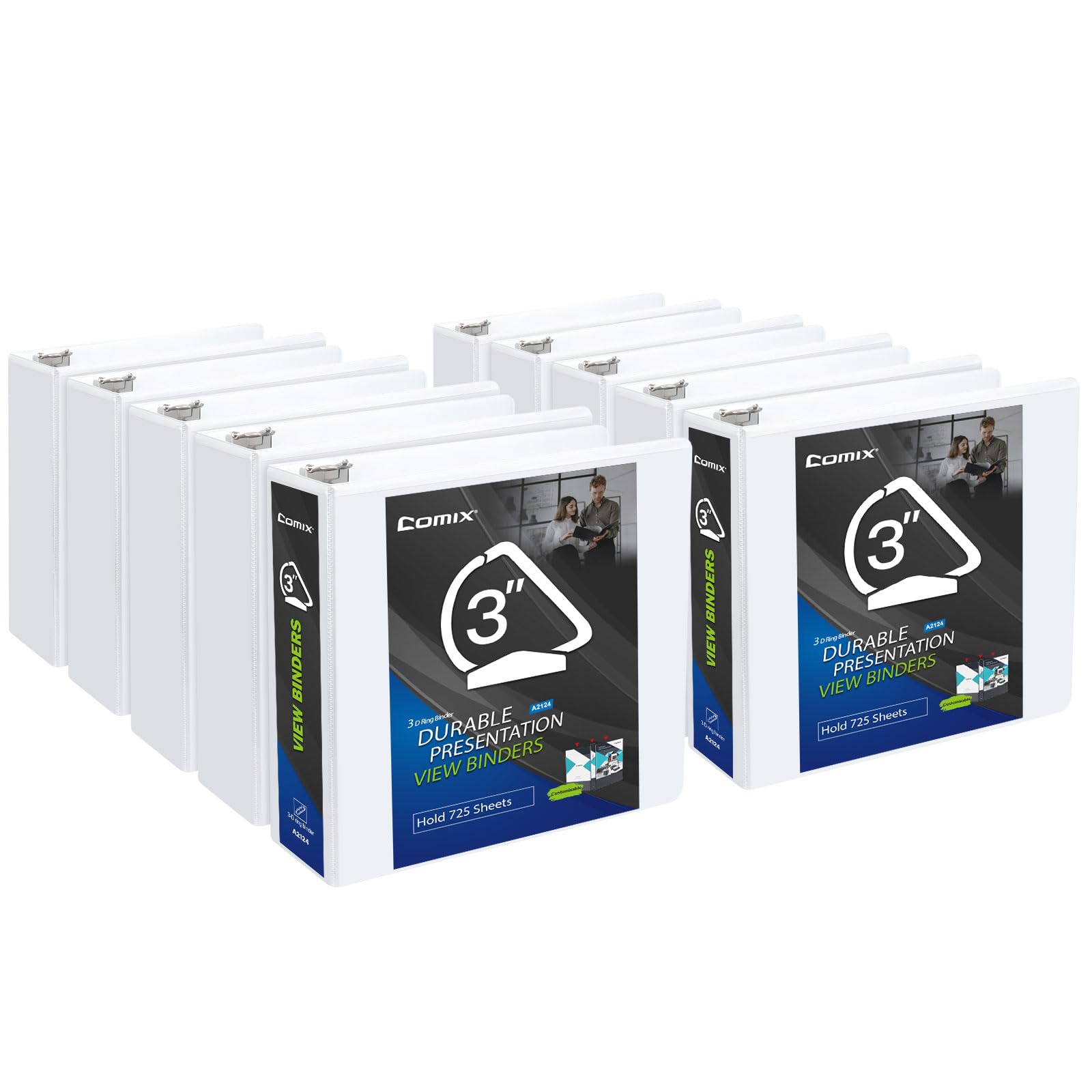 Amazon.com : Comix Durable 3 Ring Binder, 3 inch D Ring Binders, Hold ...