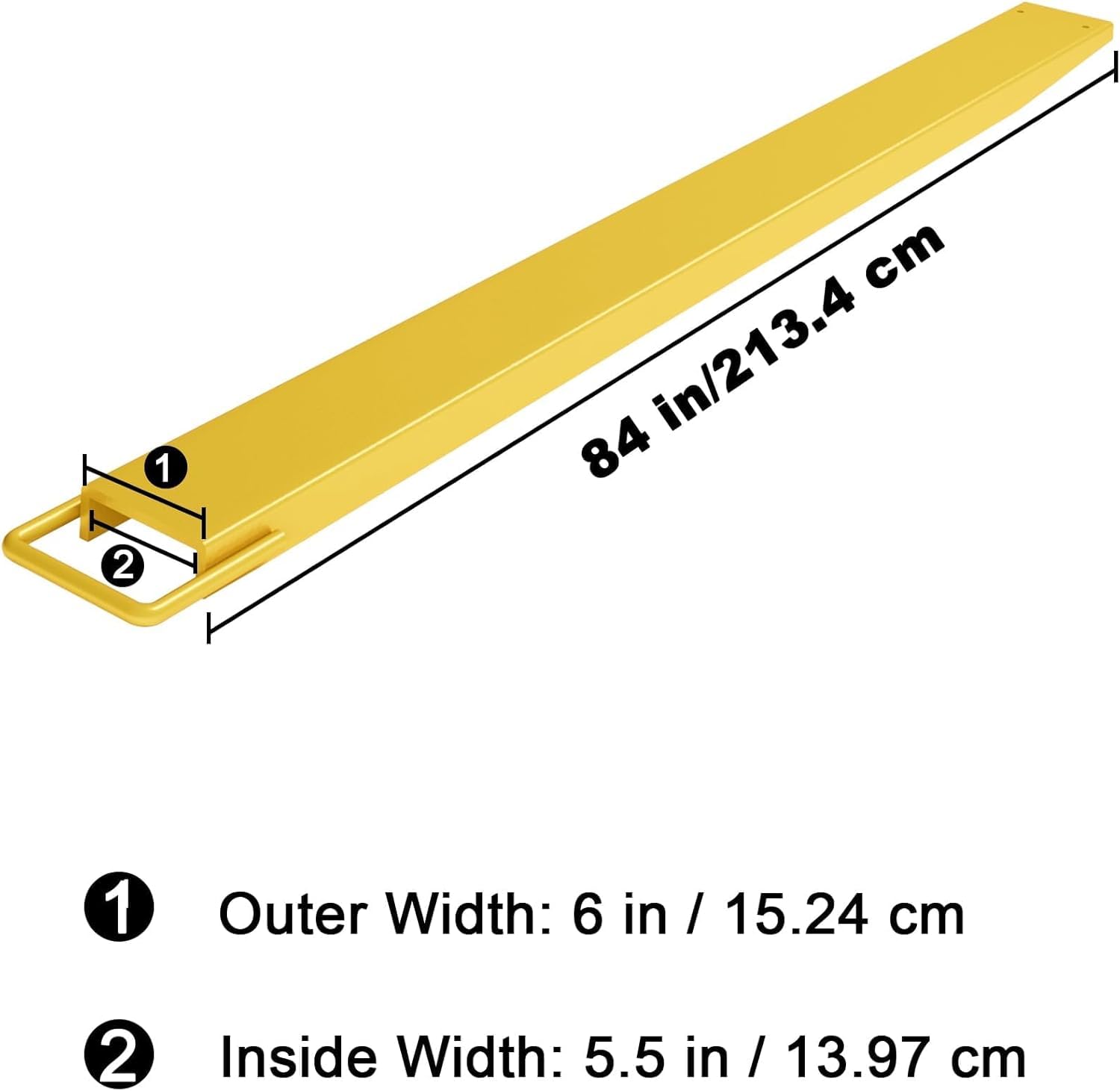 Snapklik.com : Heavy Duty Forklift Extensions - 84" Length X 5.5" Width ...