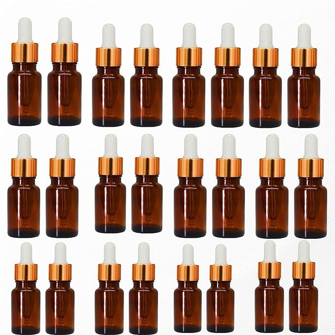 BihariBrothers® : 24 Psc - 15ml Glass Bottle with Dropper + Glass ...