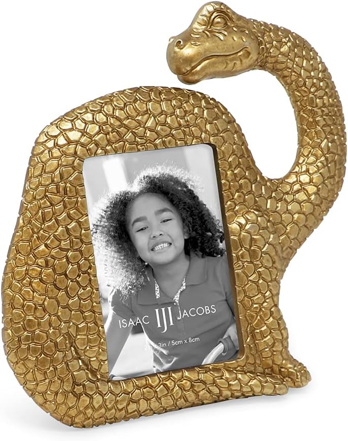 Amazon.com - Isaac Jacobs 2” x 3” Resin Dinosaur Picture Frame ...