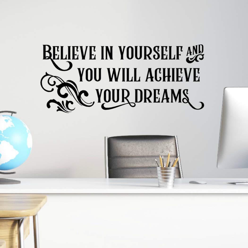 Amazon.com: Believe in Yourself Vinyl Wall Decals, Inspirational ...