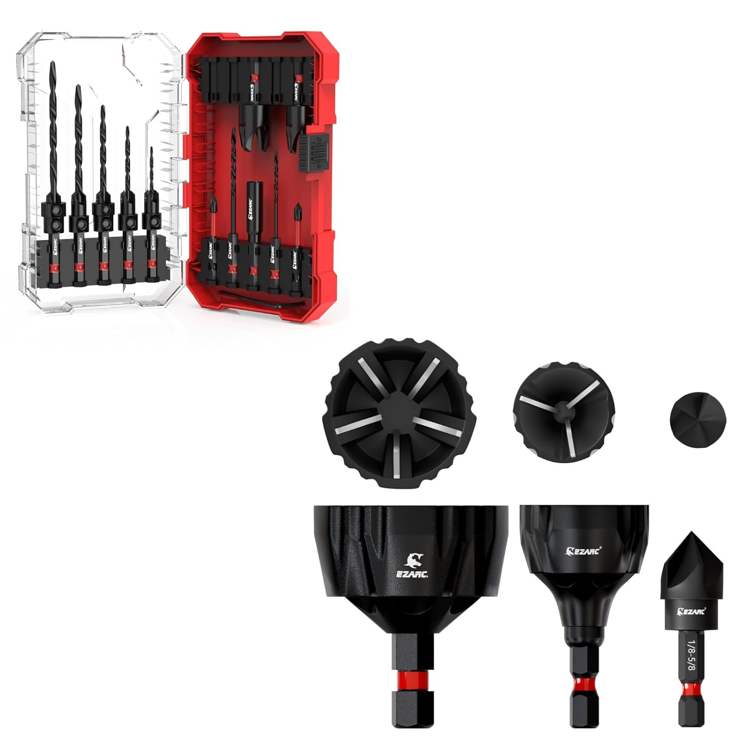 EZARC Countersink Drill Bit Set & Deburring External Chamfer Tool Set ...