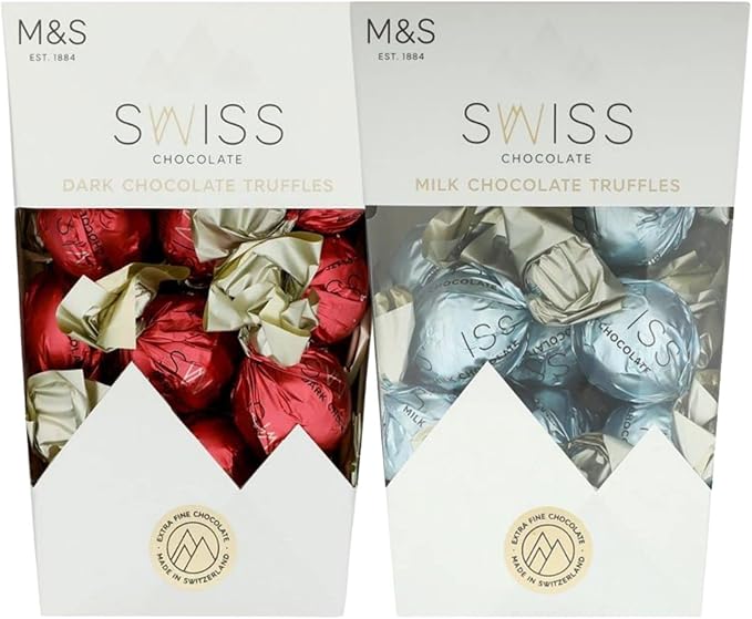 Marks and Spencer M&S Swiss Milk Chocolate Truffles Chocolate Box 205g ...