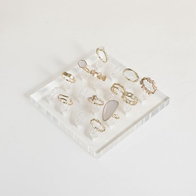 Amazon.com: GemeShou Transparent Ring storage tray with 12 clips ...