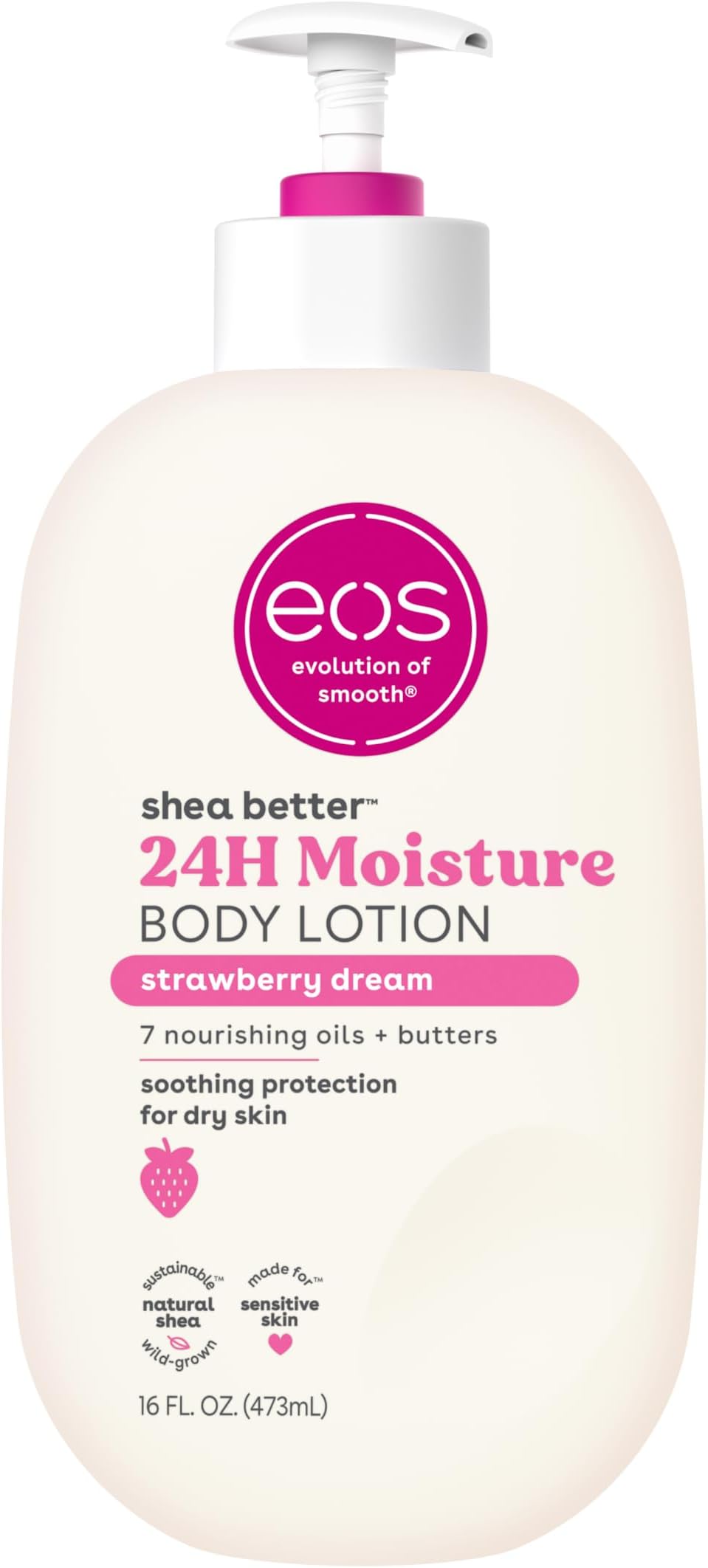 Amazon.com : eos Shea Better Body Lotion- Strawberry Dream, 24-Hour ...