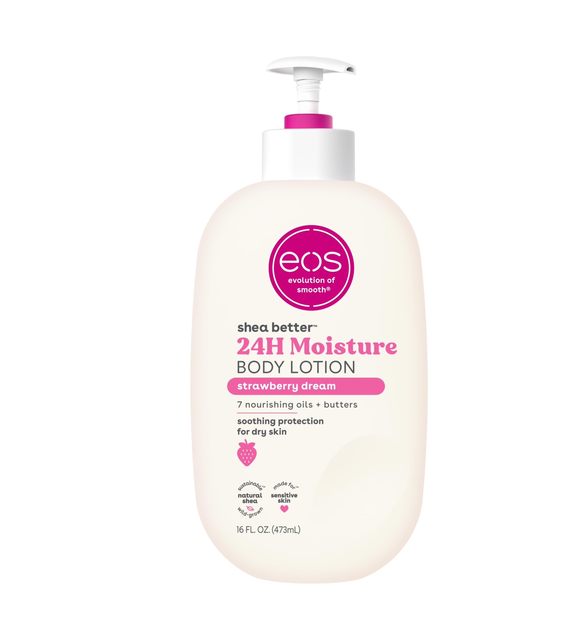Amazon.com : eos Shea Better Body Lotion- Strawberry Dream, 24-Hour ...