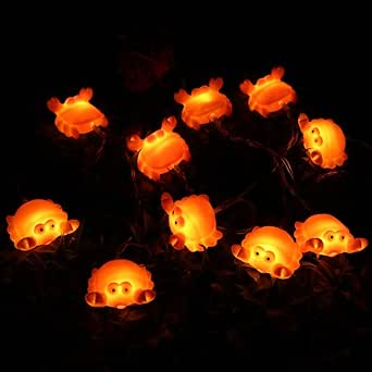 Crab String Lights,5ft/1.5M 10 LEDs Battery Powered Cute Animal String ...