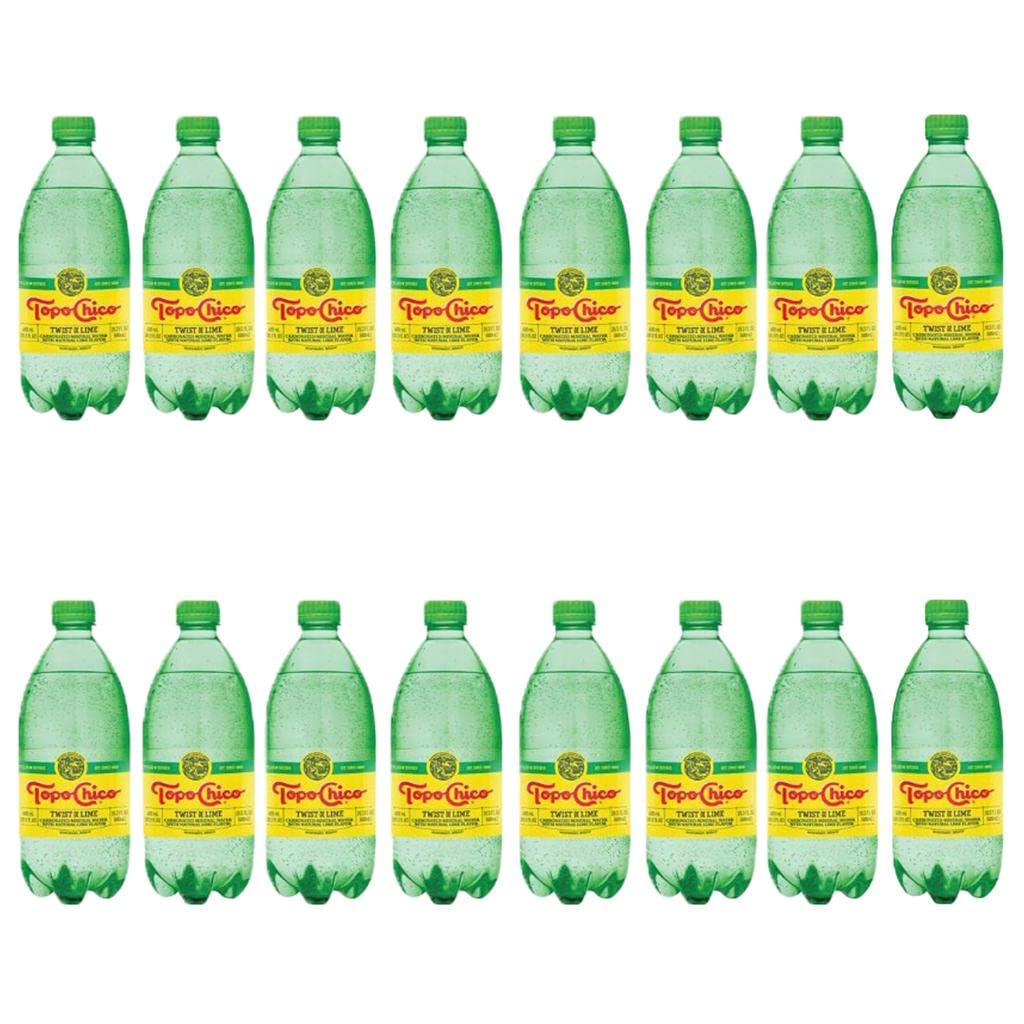 Amazon.com : Topo Chico Mineral Water Lime Plastic Bottles 20 fl oz 16 ...