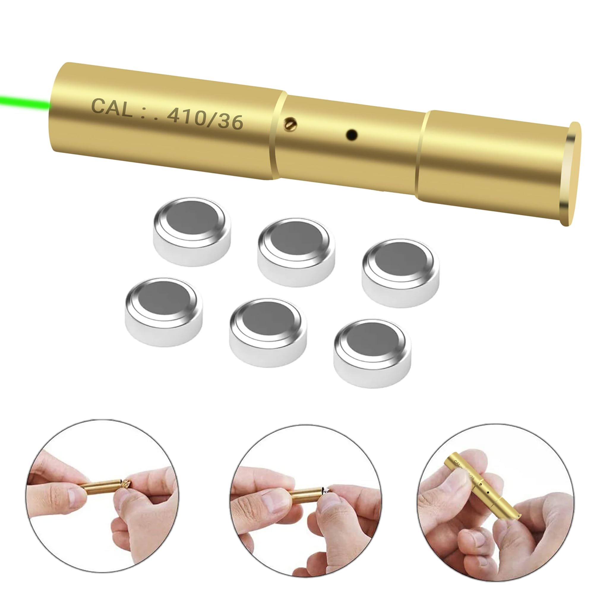 Snapklik.com : 410 Gauge Red Dot Laser Bore Sighter Laser Trainer ...