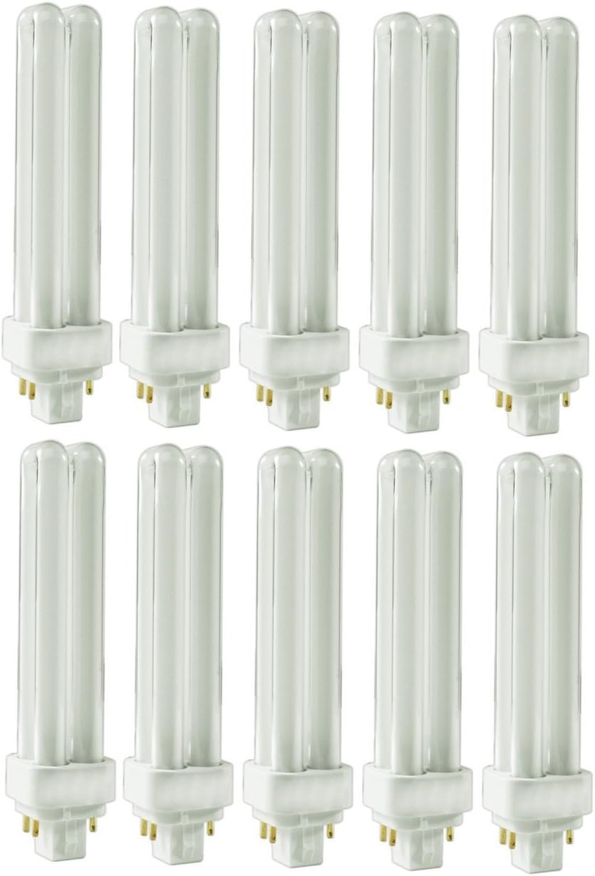 Pack of 10 PLD 18W G24Q-2 835, 18 Watt Double U-Shaped Twin Tube, 4-Pin ...