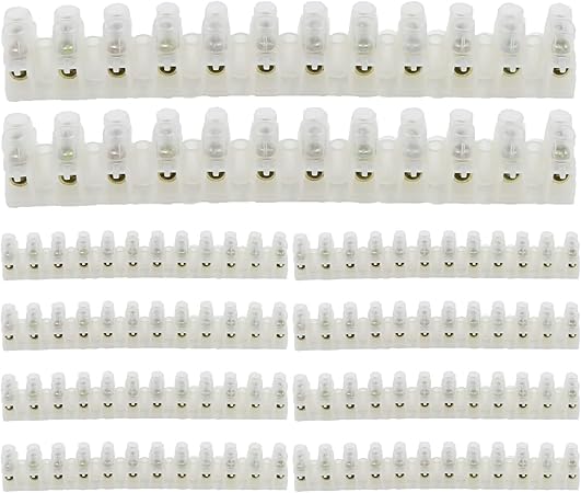 EATAKWARD 10 Pack Terminal Barrier Strips, 12 Position Dual Row ...