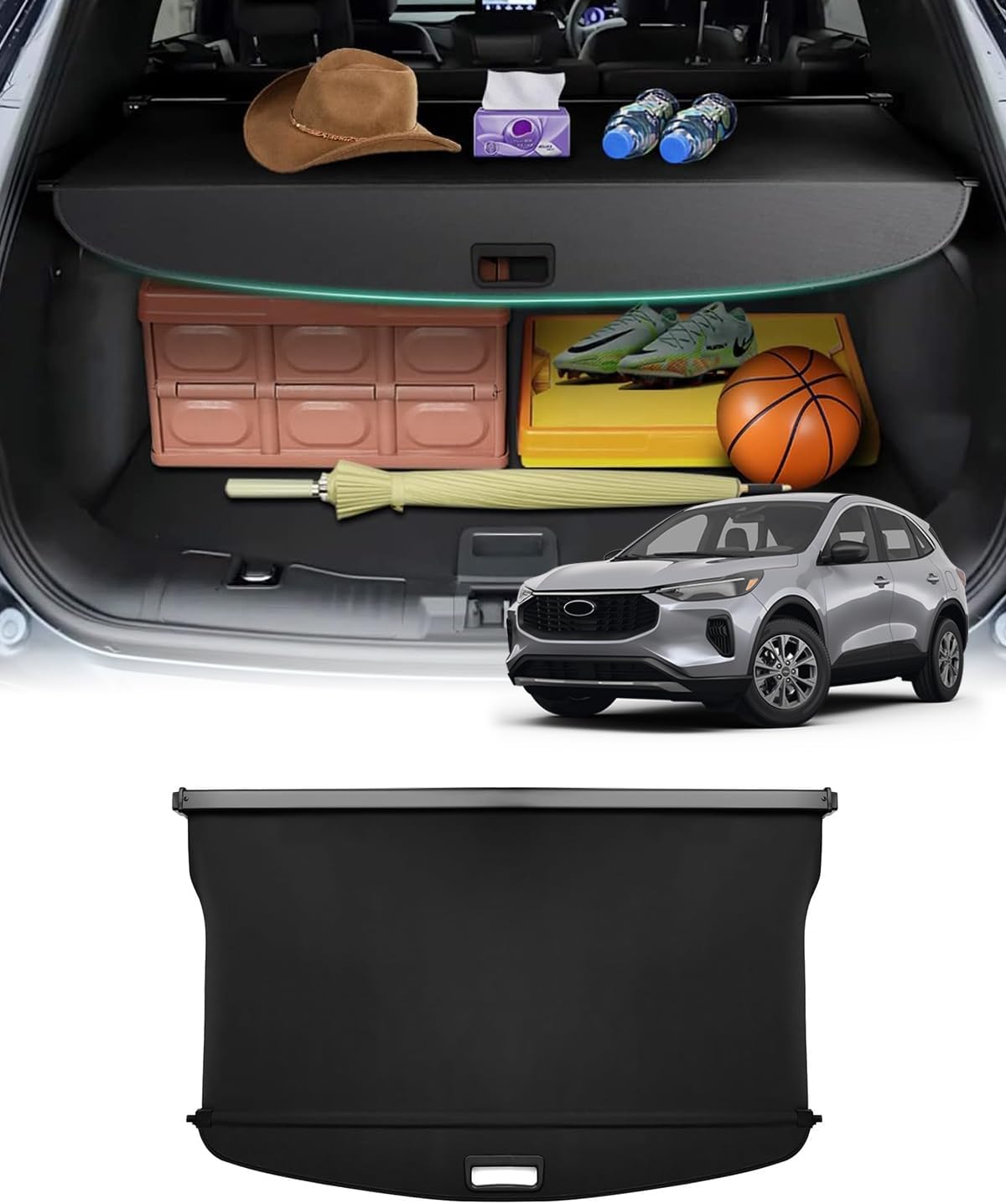 Amazon.com: Powerty Cargo Cover for 2020-2024 2025 Ford Escape ...