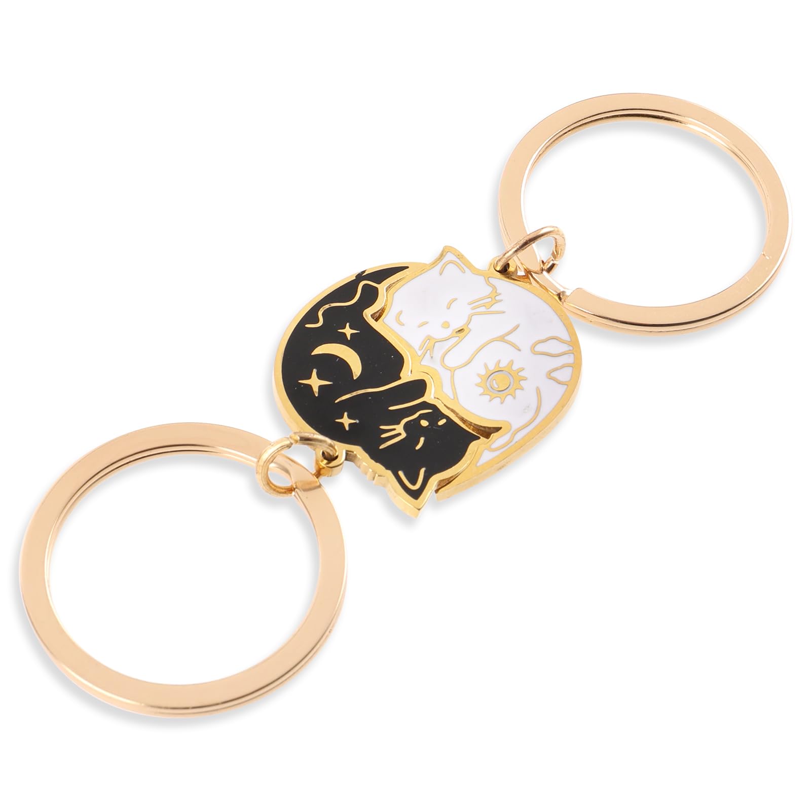 Mabor Matching Keychains Cat, Couples Keychain,A Pair of Matching ...