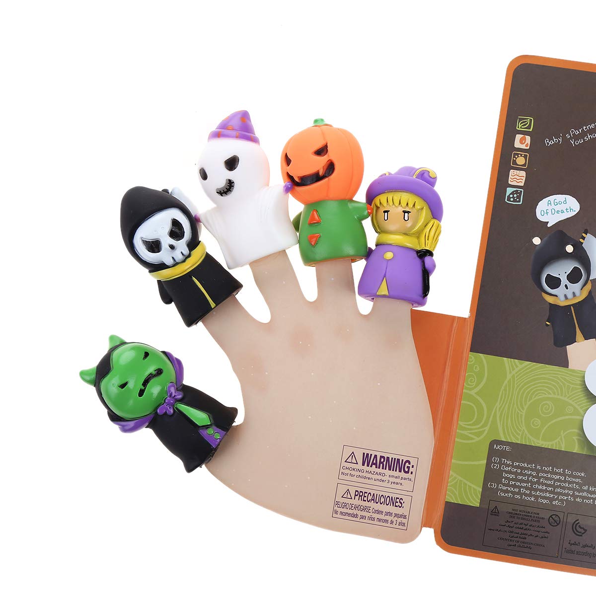 Snapklik.com : 5 Pieces Halloween Finger Puppets Witch, Ghost, Grim ...