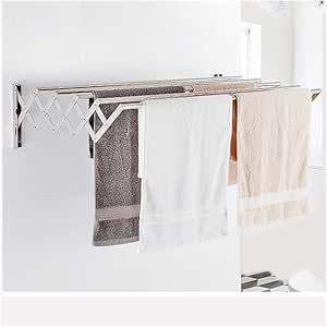 Towel Holder Wall Mount Accordion Expandable Retractable Fold Away ...