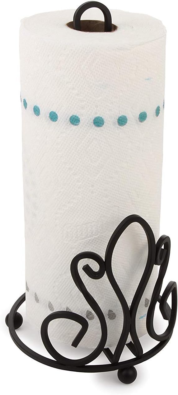 Kundi Wrought Iron Kitchen Tissue Paper roll Holder (Black) : Amazon.in ...