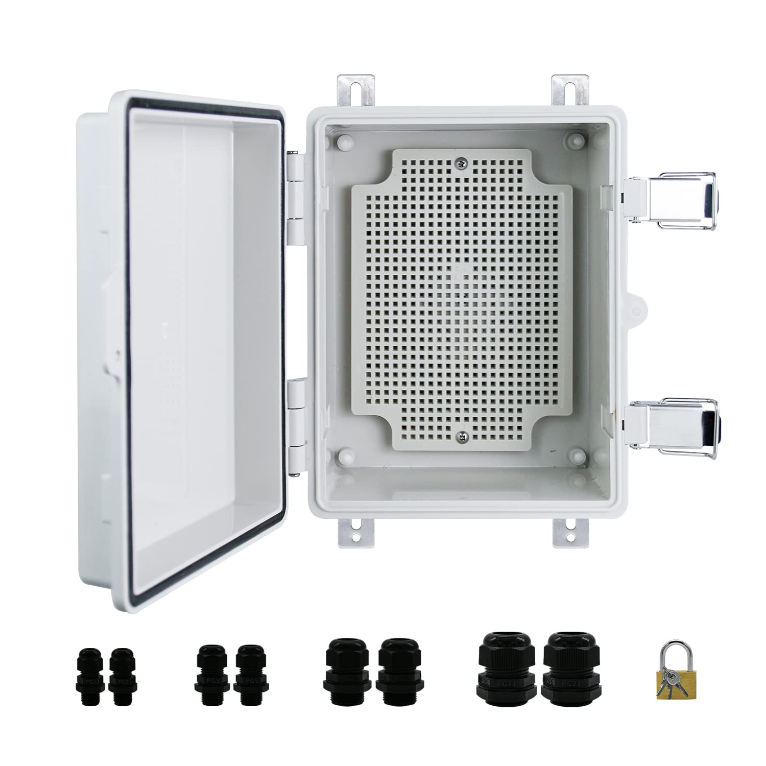 Buy KONBUR Hinged Cover Junction Box, Waterproof ABS Plastic Universal ...