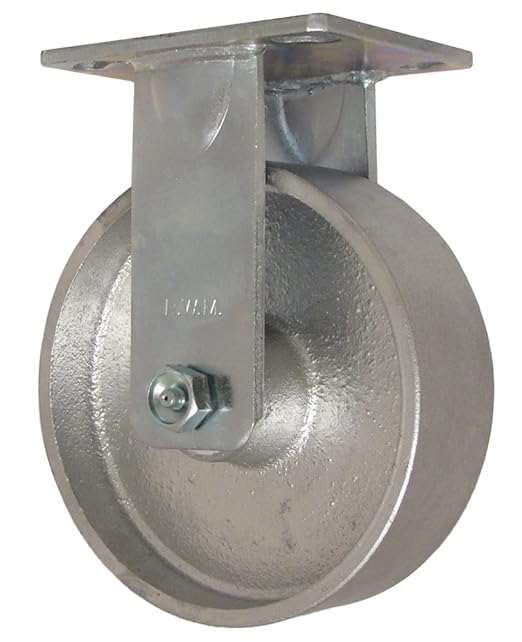 RWM Casters 46 Series Plate Caster, Rigid, Cast Iron Wheel, Celcon ...