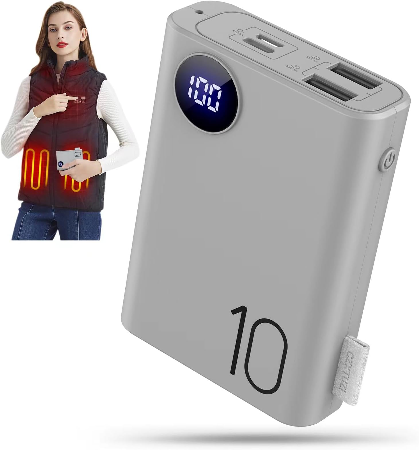 Amazon.com: OKZU 5V 2A Power Bank for Heated Vest, Jacket, Stadium ...