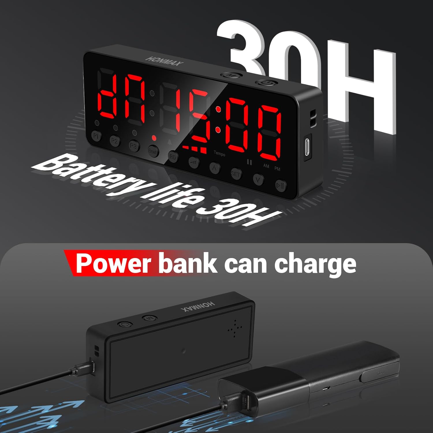 Portable Gym Timer, Fitness Timer Clock, Home Garage Gym Workout Timer ...