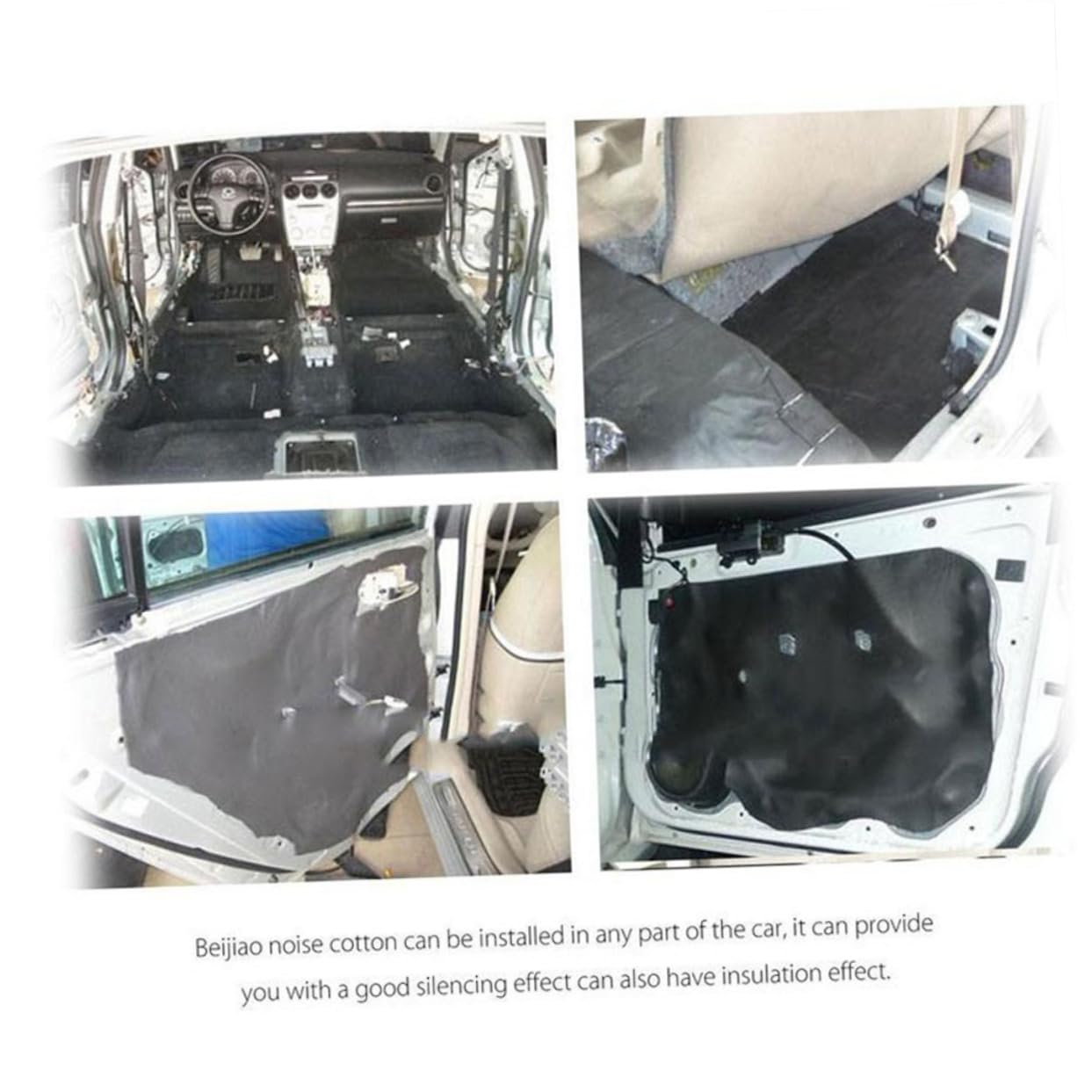 Snapklik.com : 2pcs Car Heatproof Foam Noise Cancelling Wall Panels ...
