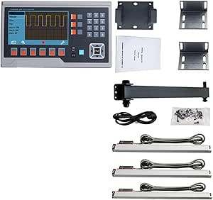 Optical Grating Ruler, Metal LCD Digital Readout Set DRO Display with 3 ...