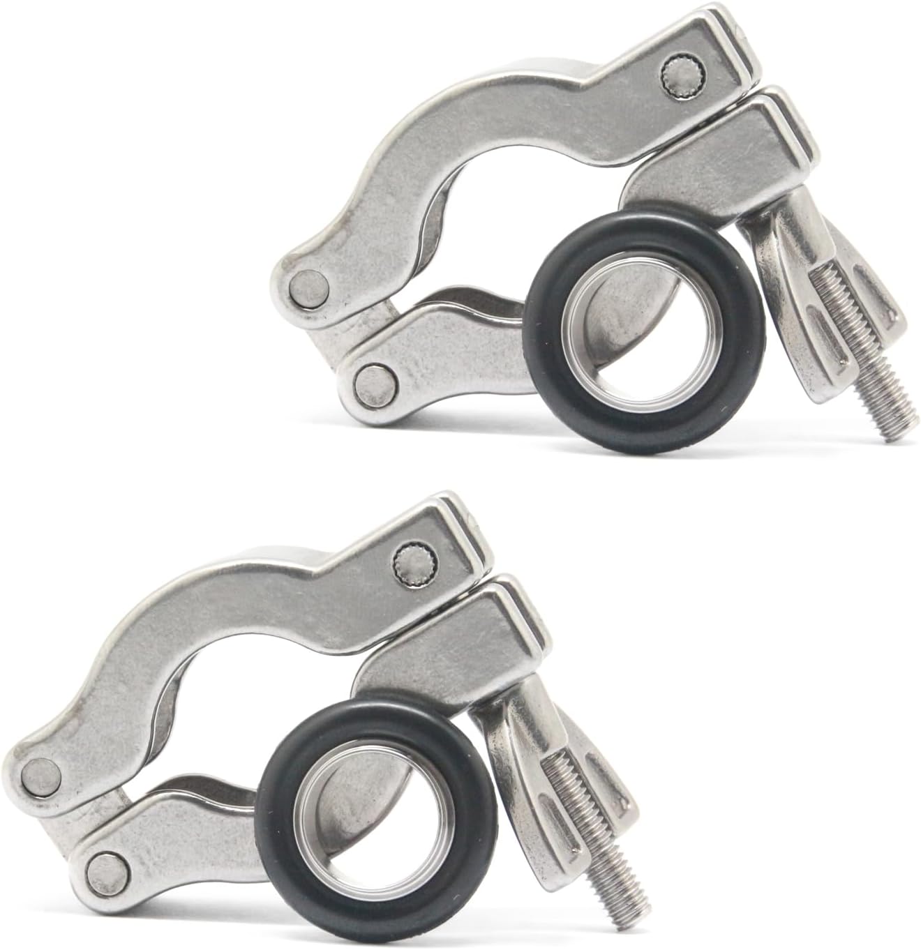 QiiMii KF16 SS304 Wing Nut Hinge Clamp with FKM O-Ring and SS304 Center ...