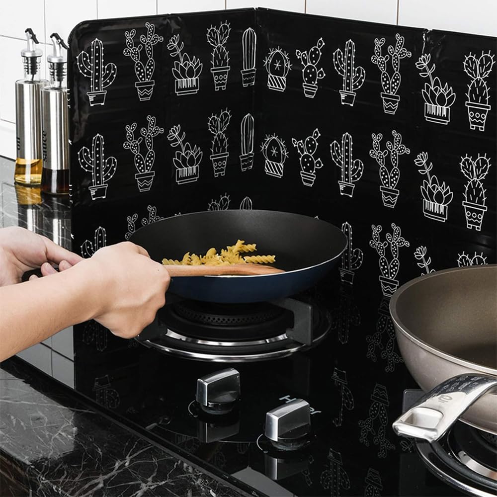 Snapklik.com : 3 Sided Oil Splatter Guard, Anti Splatter Shield For ...