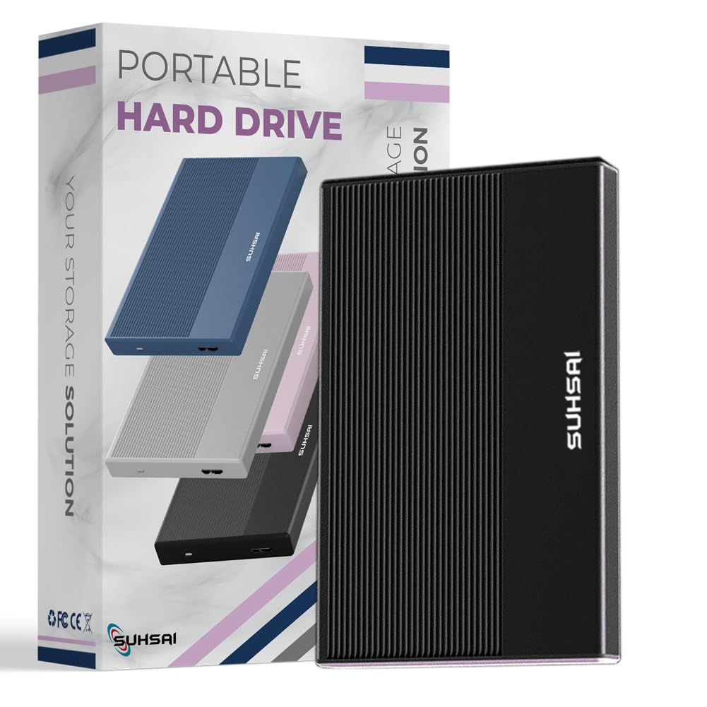 SUHSAI external hard drive 250GB Backup Data Storage HDD - 2.5" Memory ...