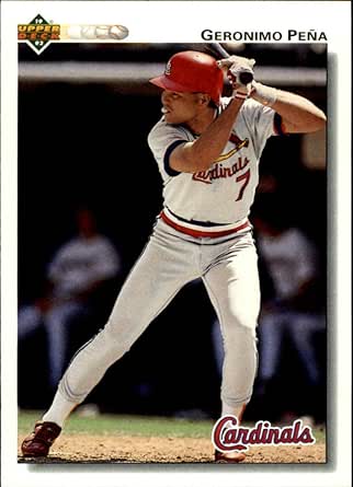 Amazon.com: 1992 Upper Deck #596 Geronimo Pena MLB Baseball Trading ...