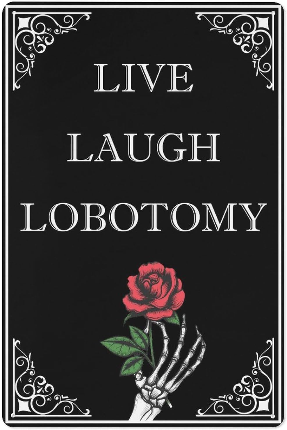 Amazon.com: Live Laugh Lobotomy Metal Sign Vintage Spooky Tin Signs ...