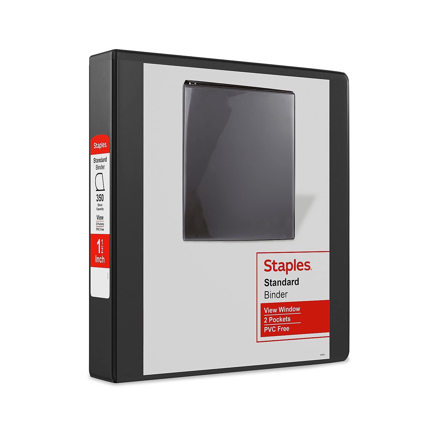 Amazon.com : Staples 2661500 Standard 1.5-Inch 3-Ring View Binders ...