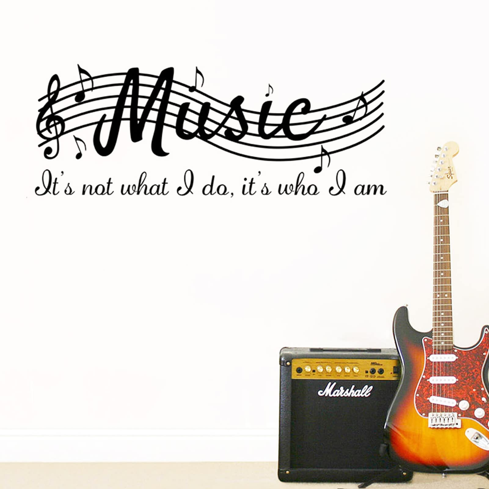 Amazon.com: Music Wall Stickers Decals Removable Music Notes Notation ...